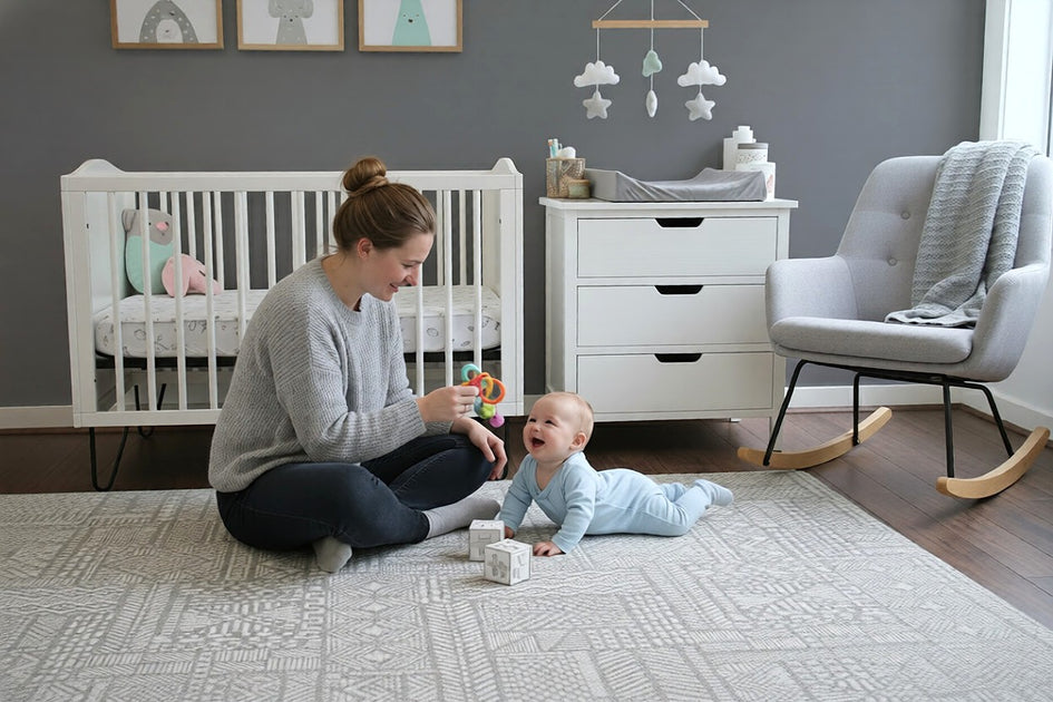 Explorer - Gray Sand | Stylish Reversible Play Mat | Large – Cushmat