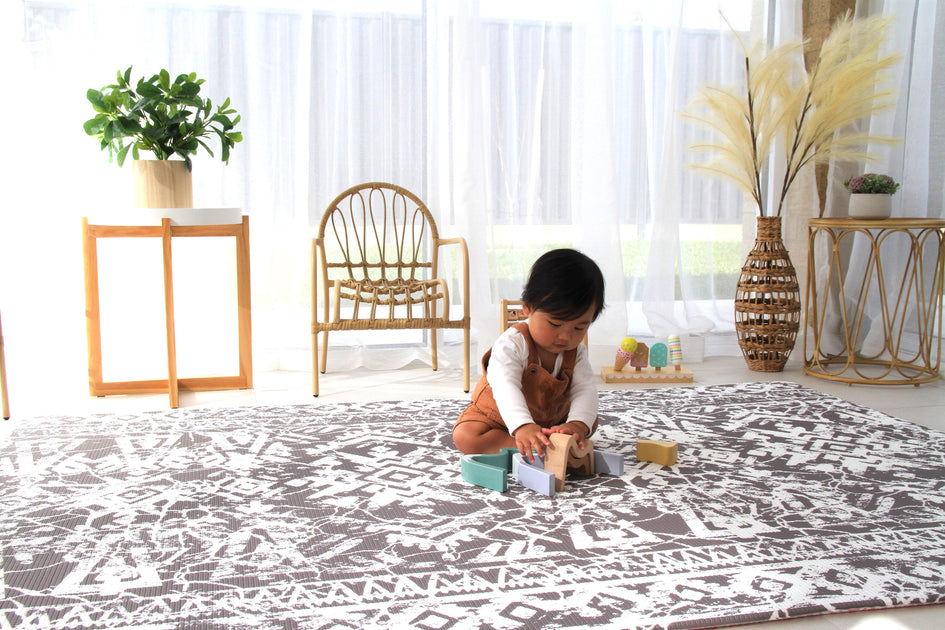 Explorer - Ash Rose | Stylish Reversible Play Mat | Large – Cushmat